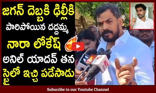 అనిల్ యాదవ్ తన స్టైలో ఇచ్చి పడేసాడు : Anil Kumar Yadav Satirical Comments on Nara Lokesh Family